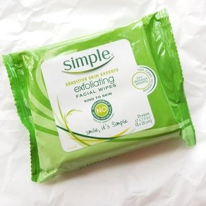 Simple | Makeup | 52 New Simple Exfoliating Facial Wipes 25ct | Poshmark
